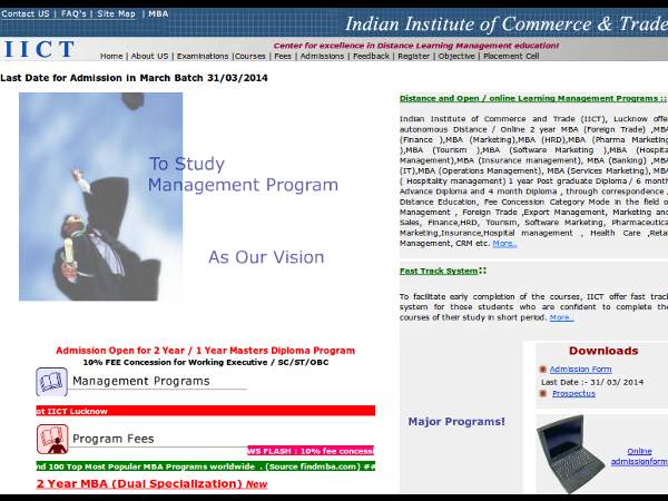 IICT, Lucknow offers MBA programme admission 2014 - Careerindia