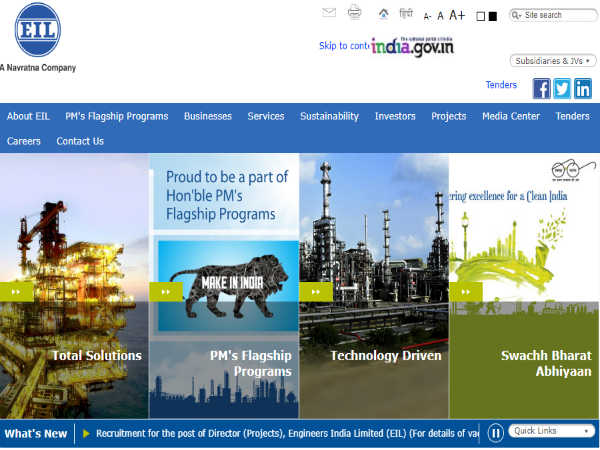 EIL Recruitment 2018 For Managers: Earn Up To INR 240000 - Careerindia