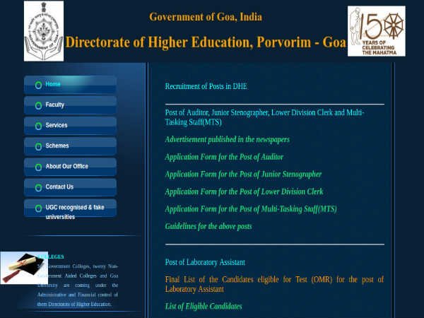 DHE Goa Recruitment 2019: 127 Auditor, LDC, Steno And MTS Vacancies ...
