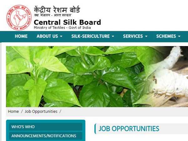 Central Silk Board Recruitment 2020 For 79 Scientists And Assistants ...