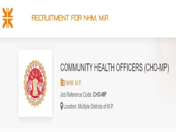 NHM MP Recruitment 2020 For 3,800 Community Health Officer (CHO) Jobs ...