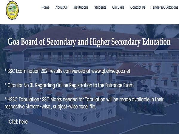 Goa Board SSC Result 2021: Check Goa Board 10th Result Marksheet ...