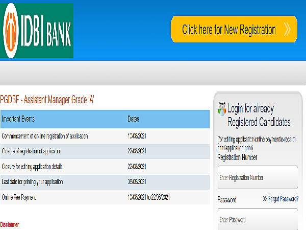 IDBI Recruitment 2021 For 650 Assistant Manager Posts Through PGDBF Course At IDBI Bank ...